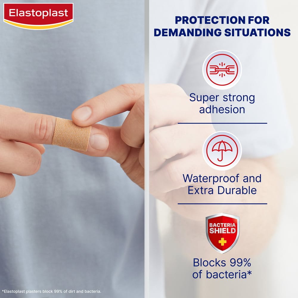 Extra Tough Waterproof Plasters | Elastoplast UK